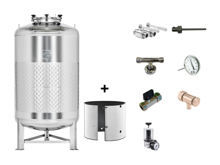 »Stainless steel pressure tank with insulating sleeve« KIT